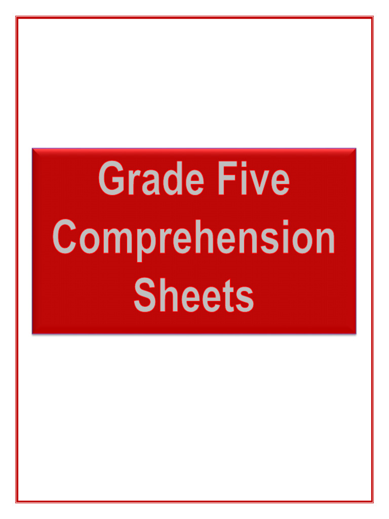 Grade Five Comprehension Sheets (1st Semester) - 1-11 | PDF | Coyote ...