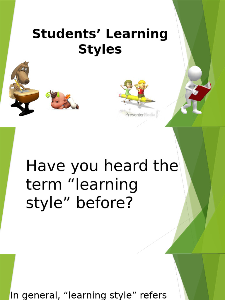 Students’ Learning Styles | PDF | Learning Styles | Learning