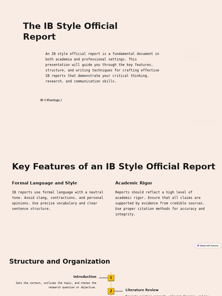 Crafting Effective IB Style Reports | PDF | Citation | Methodology