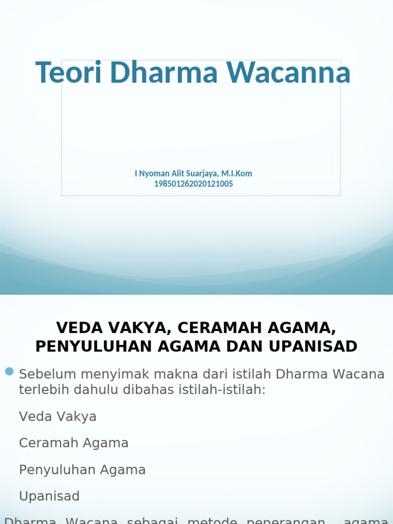 Teori Dharma Wacana | PDF