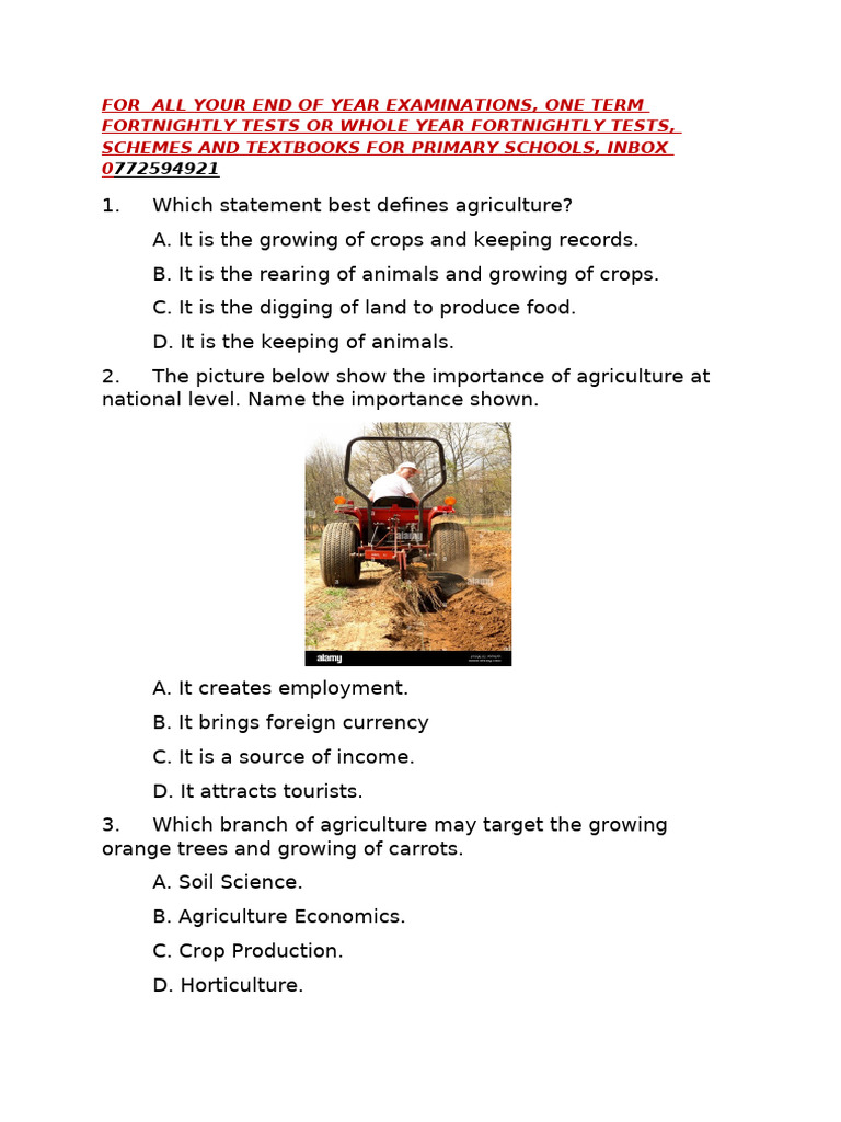 End of Year Tests All Grades. | PDF