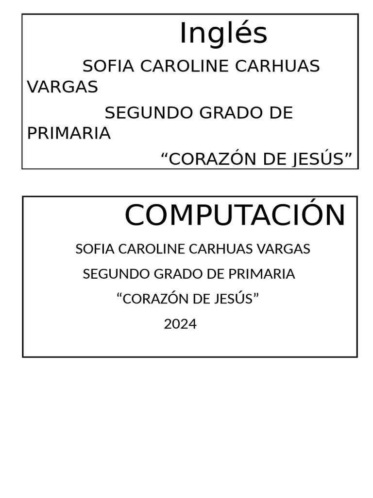Computación 2do Grado Primaria | PDF