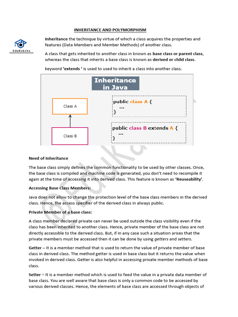 Inheritance and Polymorphism | PDF | Class (Computer Programming ... Inheritance and Polymorphism | PDF | Class (Computer Programming ...