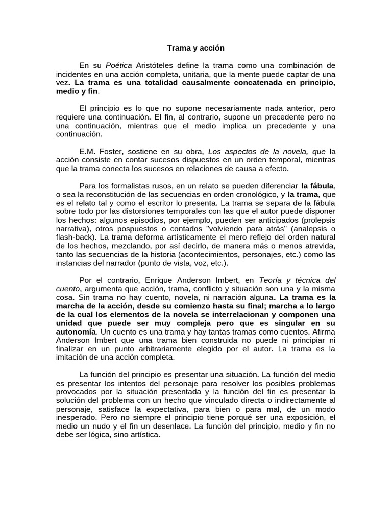 Trama y Acción | PDF | Narración | Trama (narrativa)