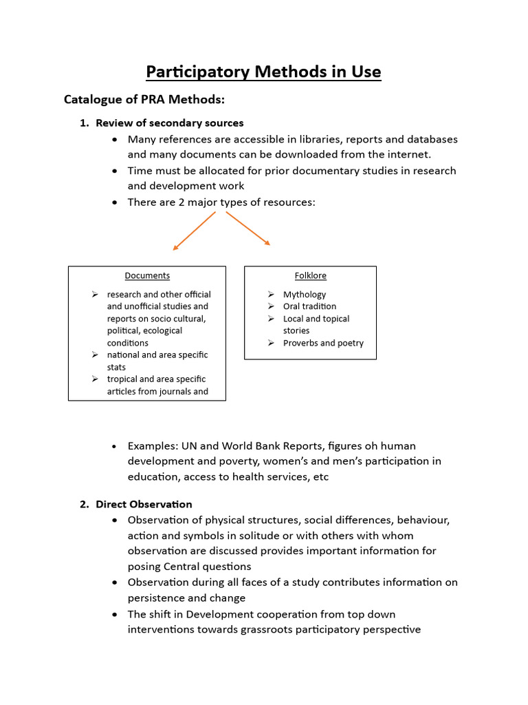 Participatory Research Methods Overview | PDF | Swot Analysis | Information