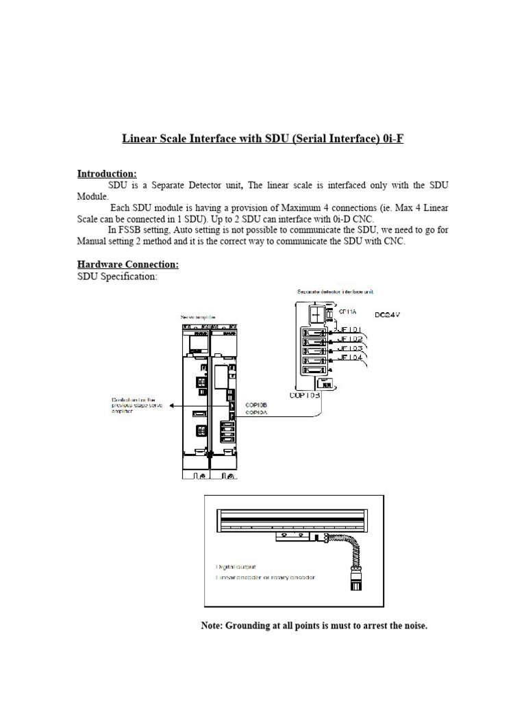 Linear Scale Interface With SDU (Serial Type) 0i-F | PDF | Numerical ...