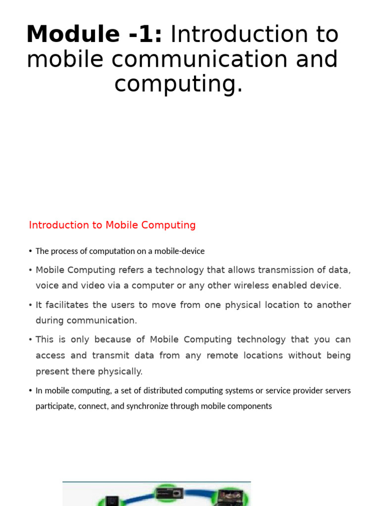 Module1 - MAD - MHT - PPTX (Autosaved) | PDF | Cellular Network | Personal Digital Assistant