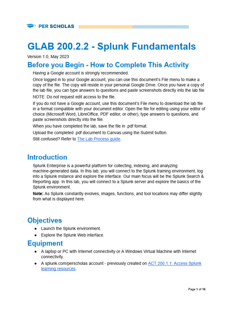 GLAB 200.2.2 - Splunk Fundamentals | PDF | Computer File | System Software