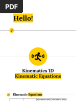 Big Five Kinematics Equations | PDF | Velocity | Acceleration