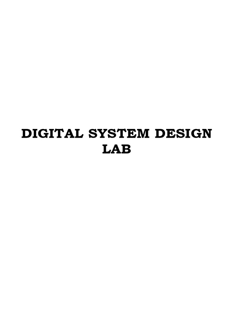 Ecc204 Digital System Design Lab Pdf Vhdl Logic Gate 2206