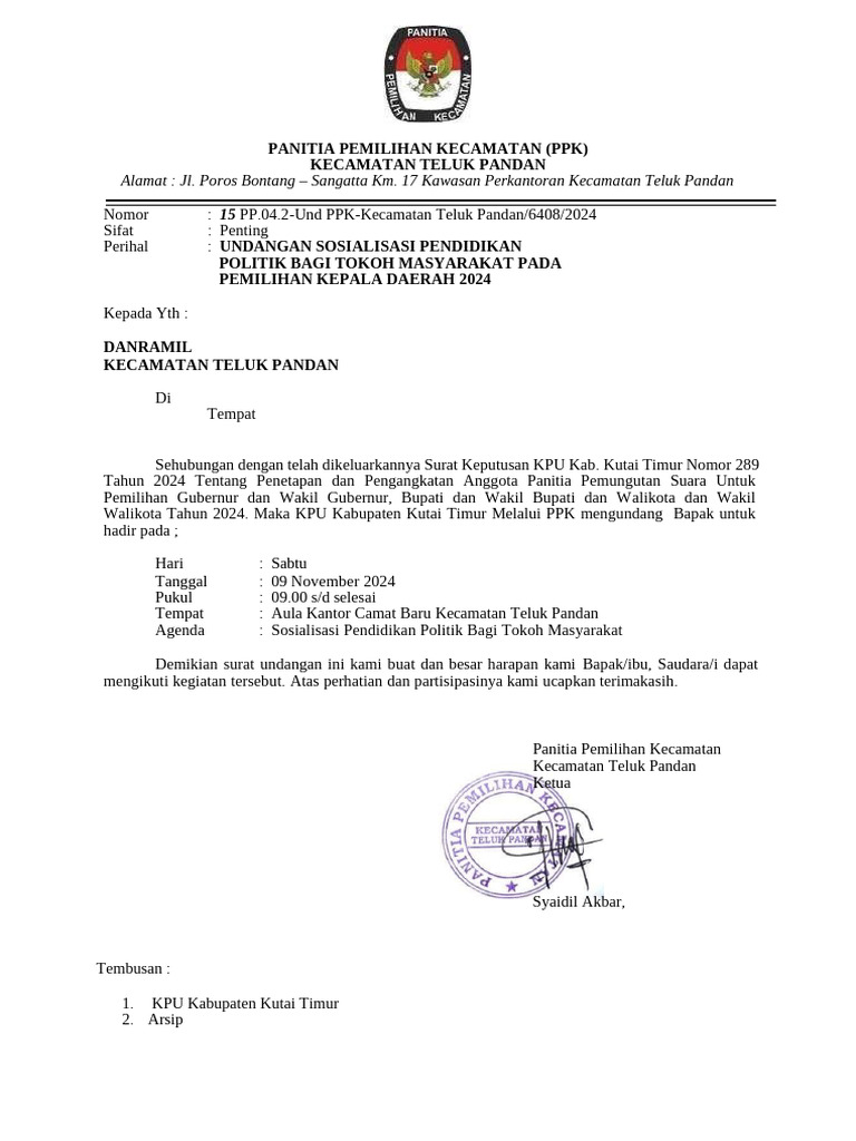 Surat Pemilih Tomas Danramil | PDF