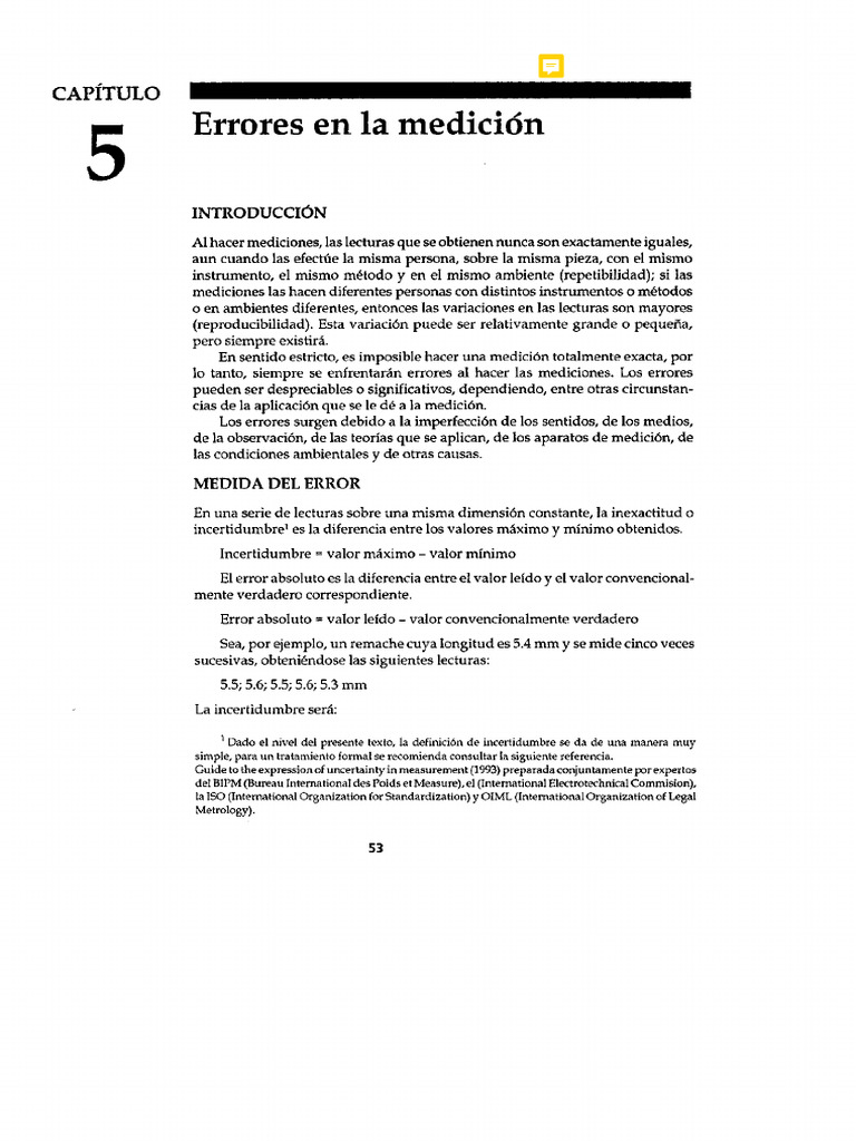 4a. - Cap 5. Errores en Las Mediciones (Libro Metrolog, Carlos Glez) | PDF