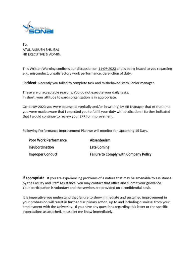 Warning Letter | PDF