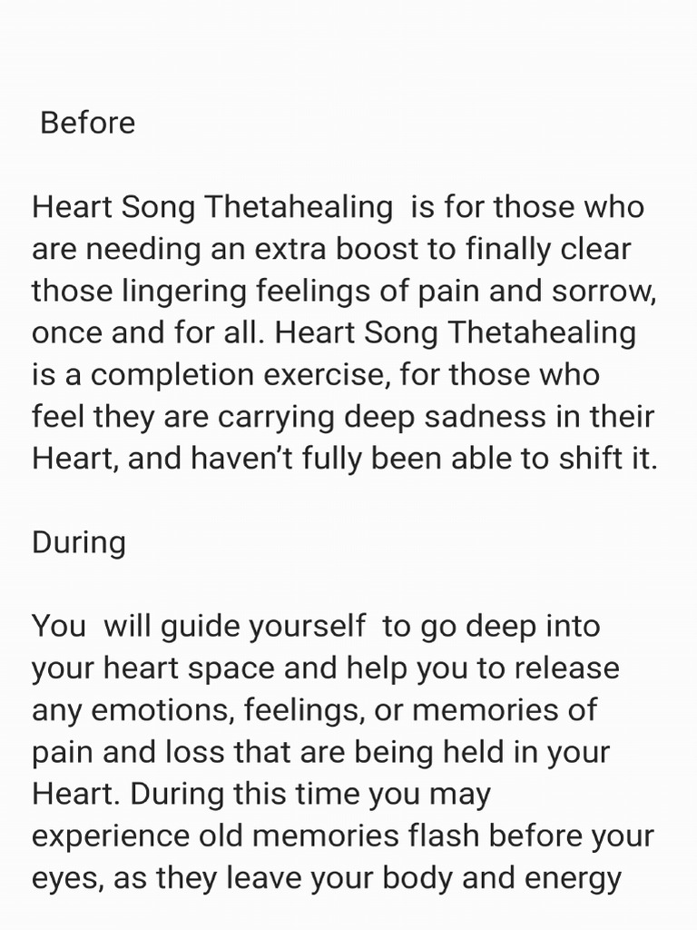 Theta Healing Heart Song | PDF