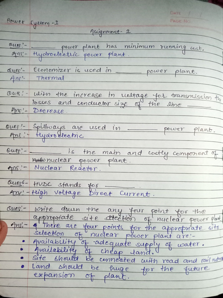 PS Ass.1 | PDF | Power Station | Power (Physics)