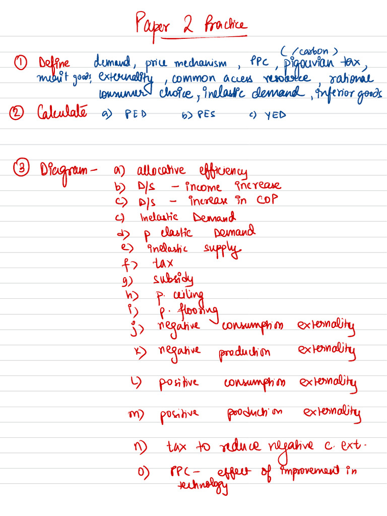Paper 2 Practice Micro Gaurav Sir | PDF | Elasticity (Economics) | Demand