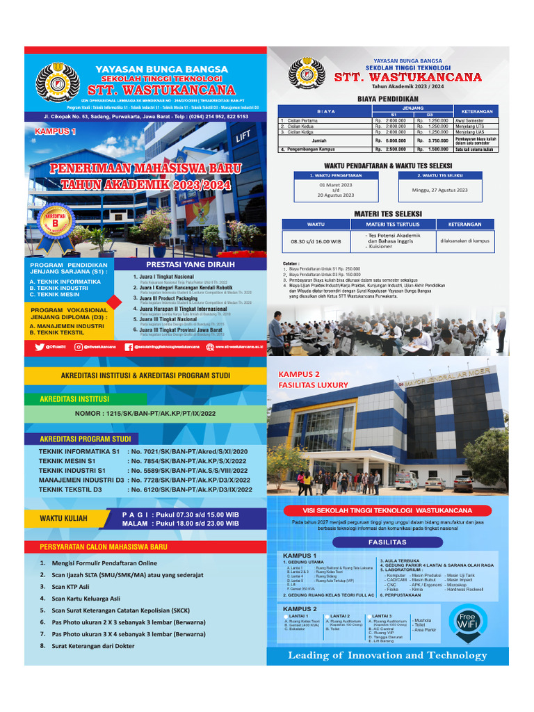 Brosur PMB 2023 2024 | PDF