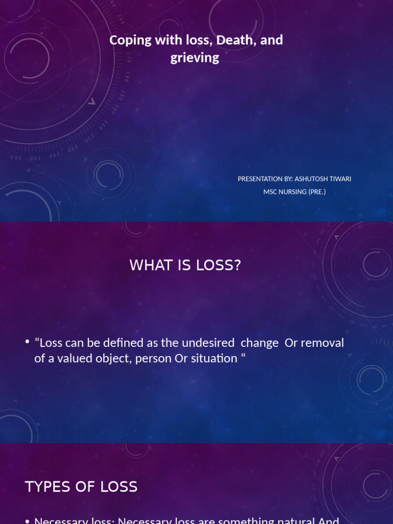 Coping With Loss, Death and Grieving | PDF | Grief | Palliative Care