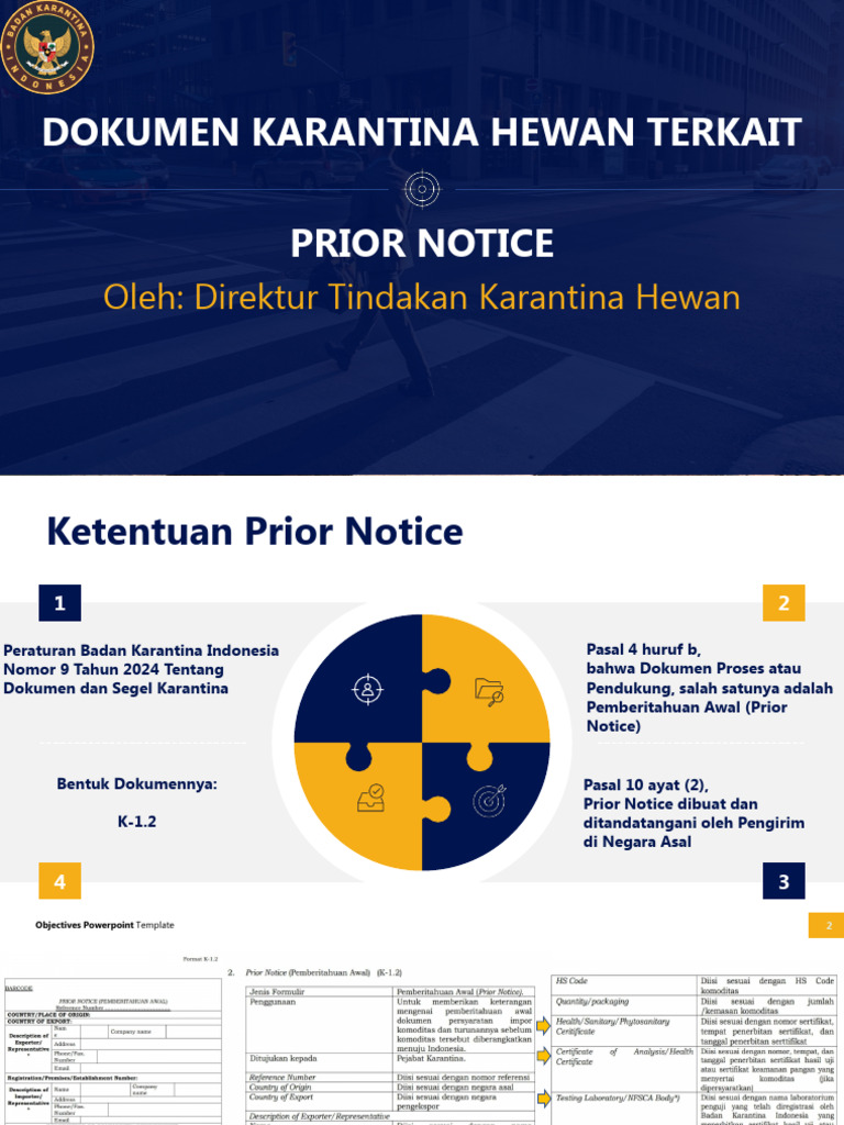 Materi Prior Notice KH | PDF
