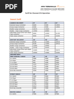 North Port Tariff | PDF | Stevedore | Shipping
