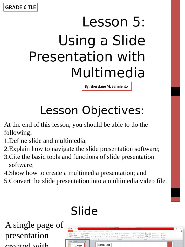 Multimedia Presentation for Grade 6 | PDF | Hyperlink | Multimedia