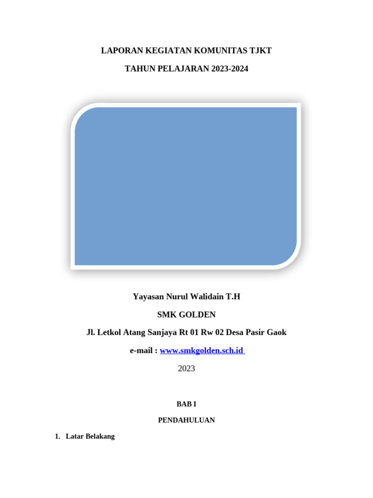 Laporan Komunitas TJKT | PDF