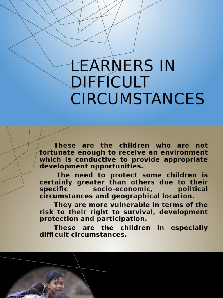 Children in Difficult Circumstances | PDF | Violence | Causes Of Death