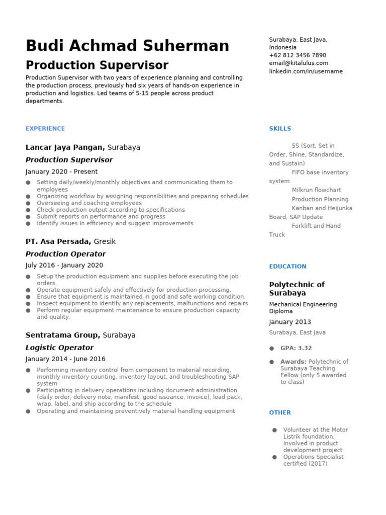 CV Ats Bahasa Inggris | PDF | Engineering | Business