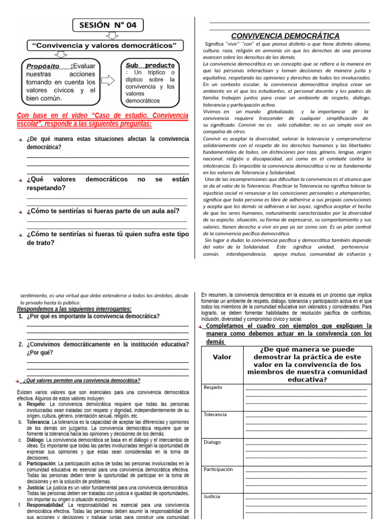 Convivencia Democratica | PDF | Tolerancia | Democracia