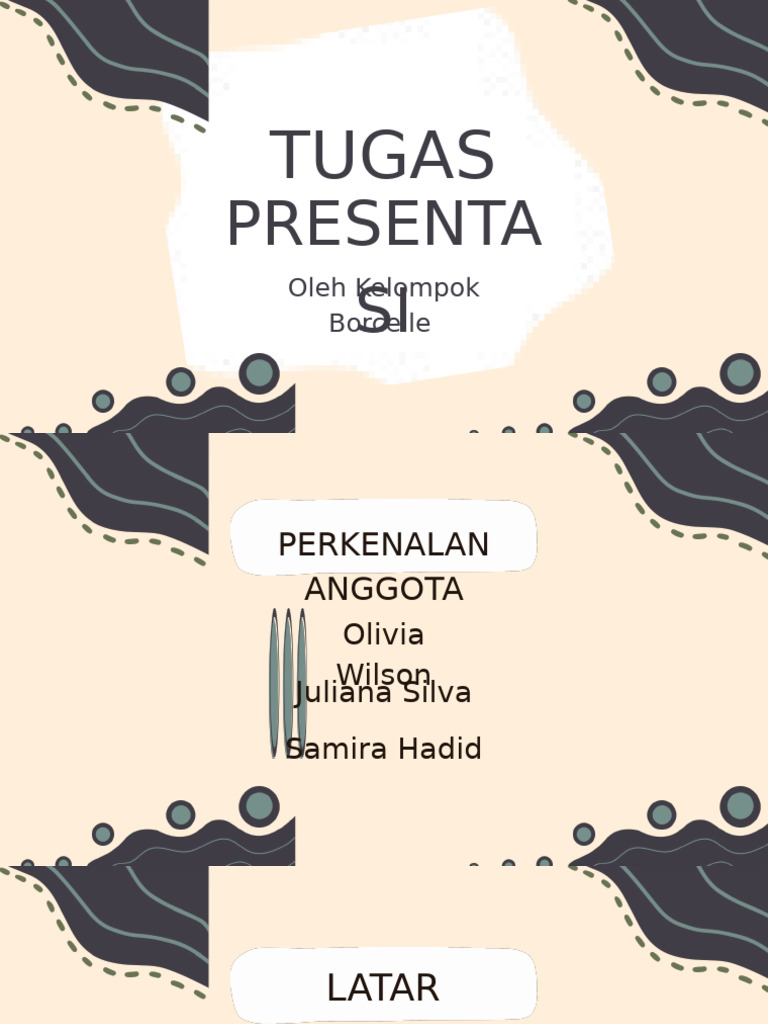 Abu Arang Dan Hijau Pola Abstrak Tugas Presentasi | PDF