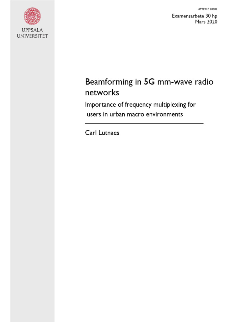 5G Beamforming & Frequency Multiplexing | PDF | Antenna (Radio) | Signal To Noise Ratio