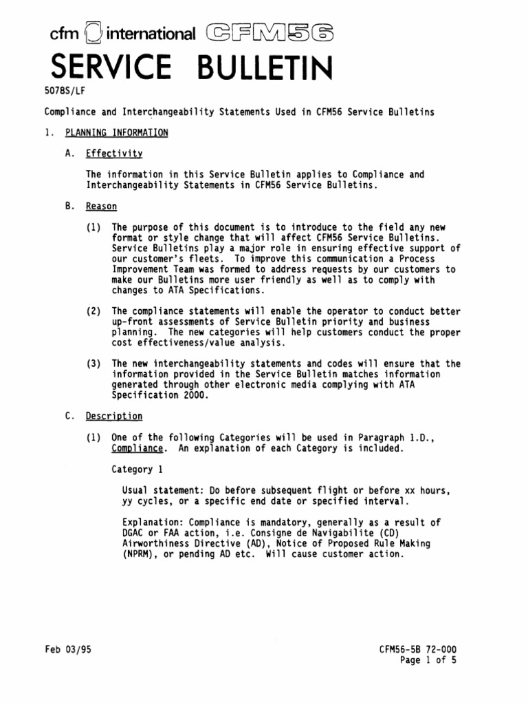 CFM56 5B SB Rev 72-0000 | PDF