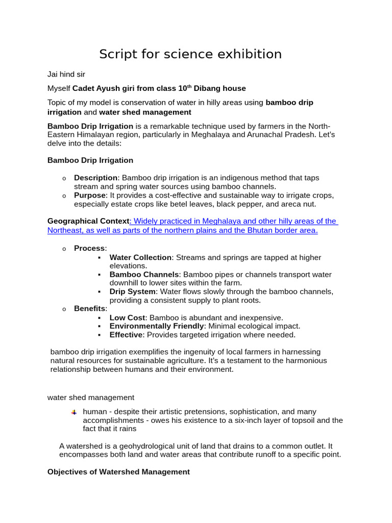Ayush Giri Presentation | PDF | Irrigation | Water