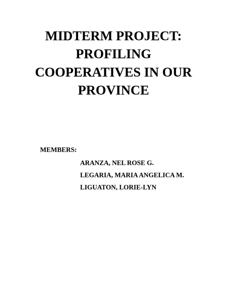 COOP MIDTERM PROJECT | PDF | Cooperative | Organic Farming