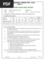 Sample Mock Drill Report | PDF | Emergency | Safety
