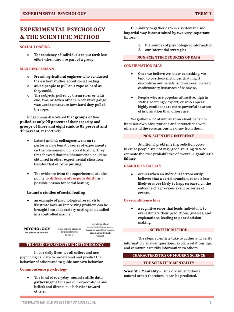 EXPSY-1-2 | PDF | Experiment | Psychology