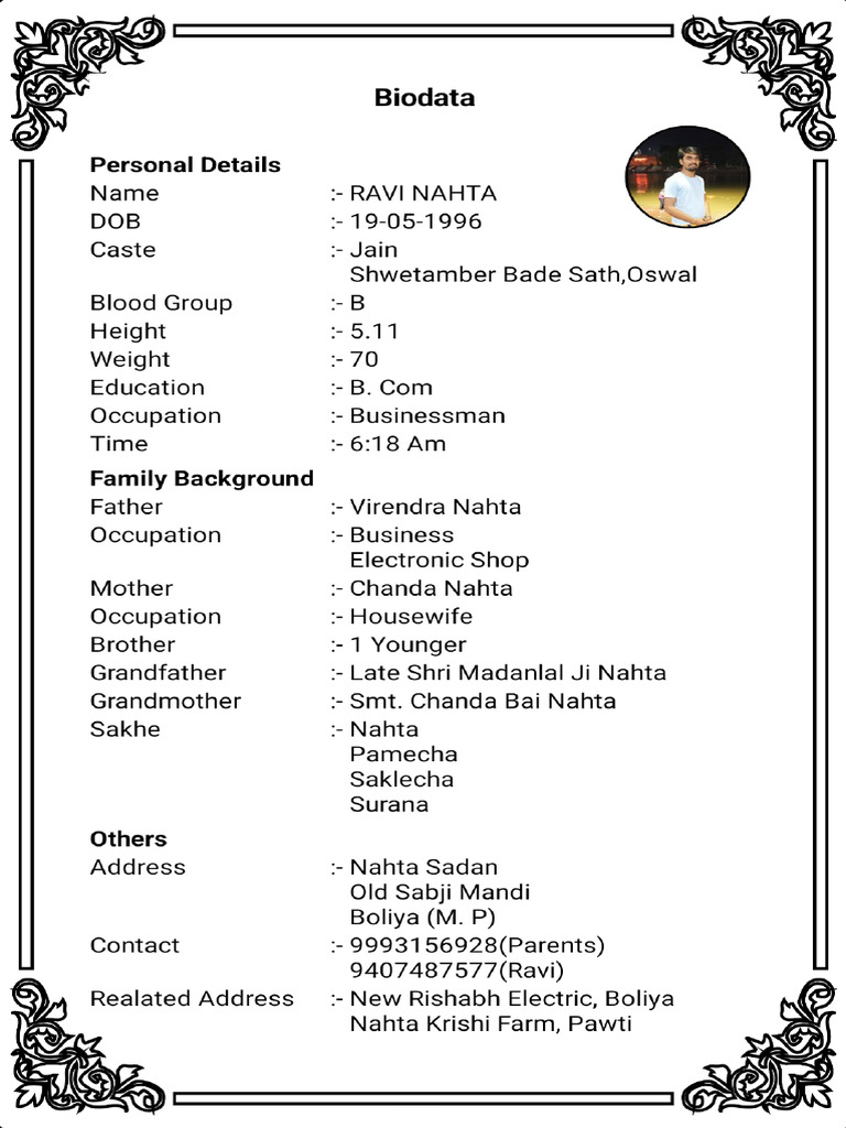Biodata 3 | PDF