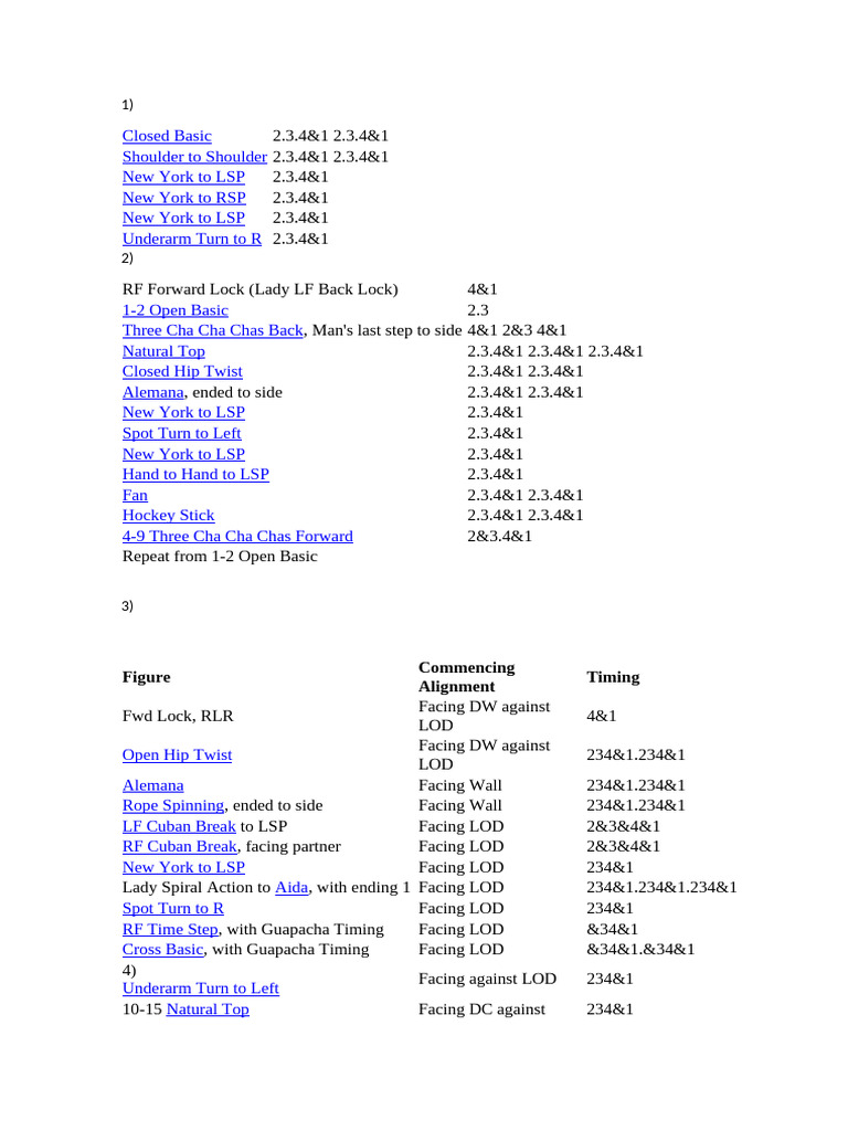 Cha Cha Cha Routines Sciencia | PDF | Performing Arts | Entertainment