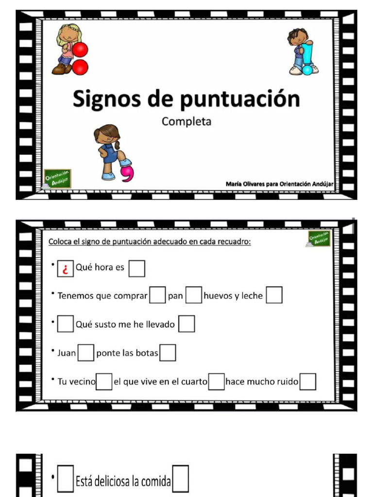 Completa Los Signos de Puntuación | PDF