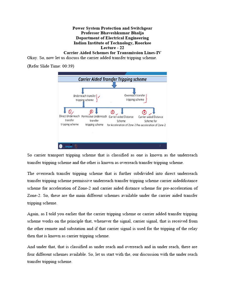 Lec 22 | PDF | Relay | Power Engineering