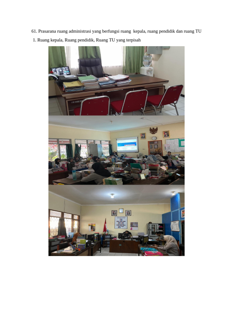 Prasarana Ruang Administrasi | PDF