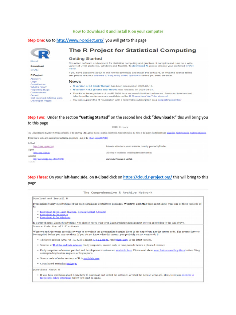 How To Download R4.1.2 and Install R On Your Computer | PDF | Technology & Engineering