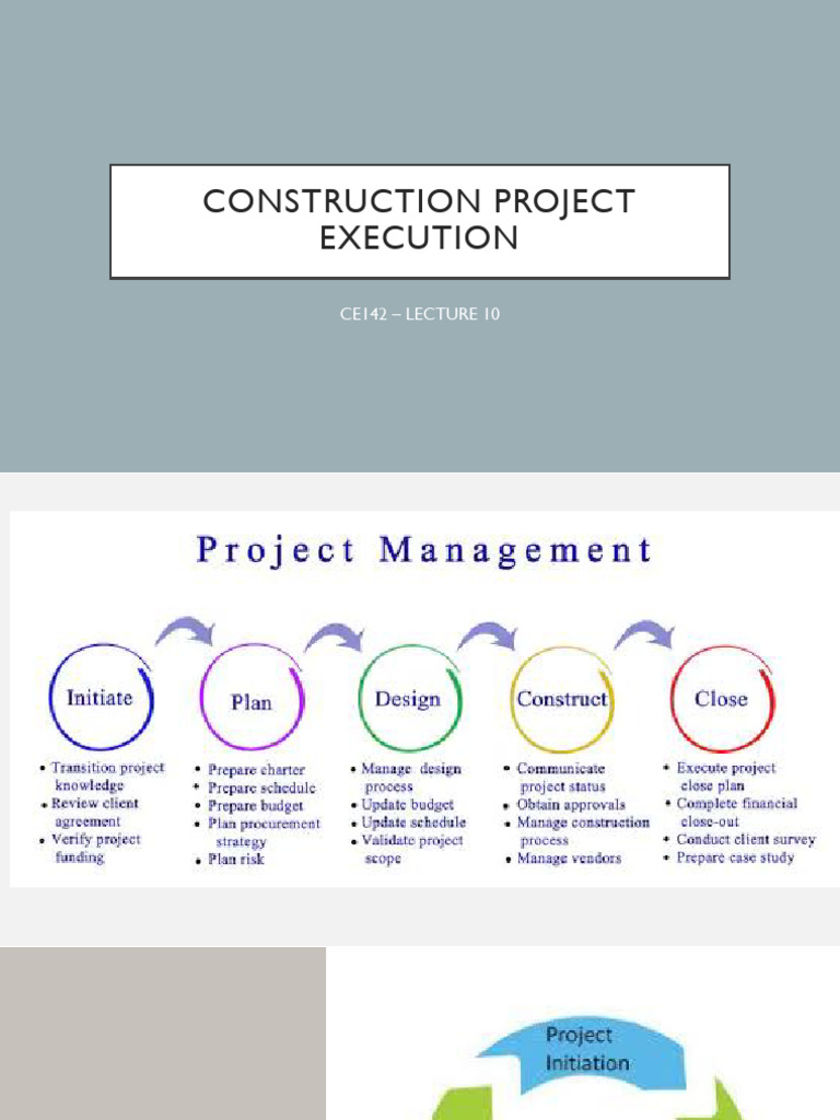 CE142 LEC10 Construction Project Execution | PDF | Art