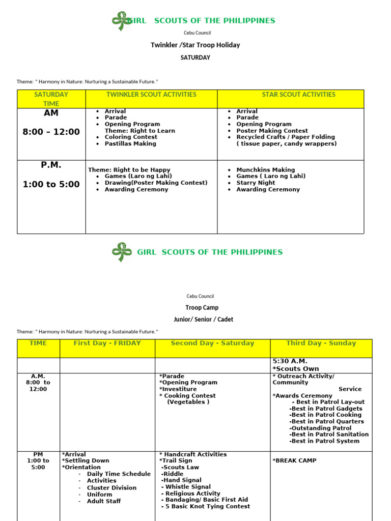 GSP-MATRIX-OF-ACTIVITIES (Final) 2024-2025 | PDF | Youth Organizations ...