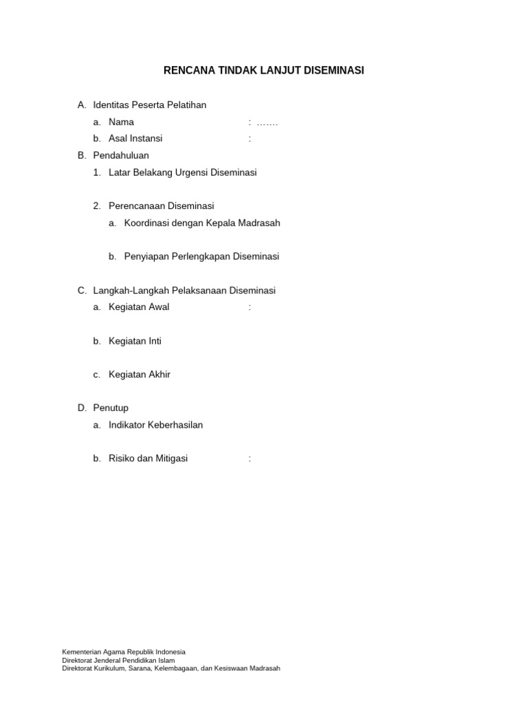 16 Format RTL Diseminasi | PDF