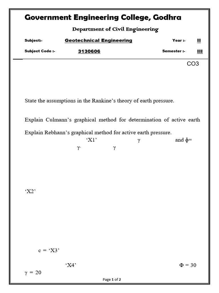 Culmann's Graphical Method Explained | PDF | Pressure | Applied And ...