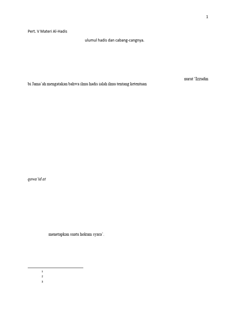 Pert5 Mtri Al-Hadis 22 | PDF