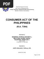 04 RA 7394 Consumer Act of The Philippines 08.11.25 | PDF | Consumer ...