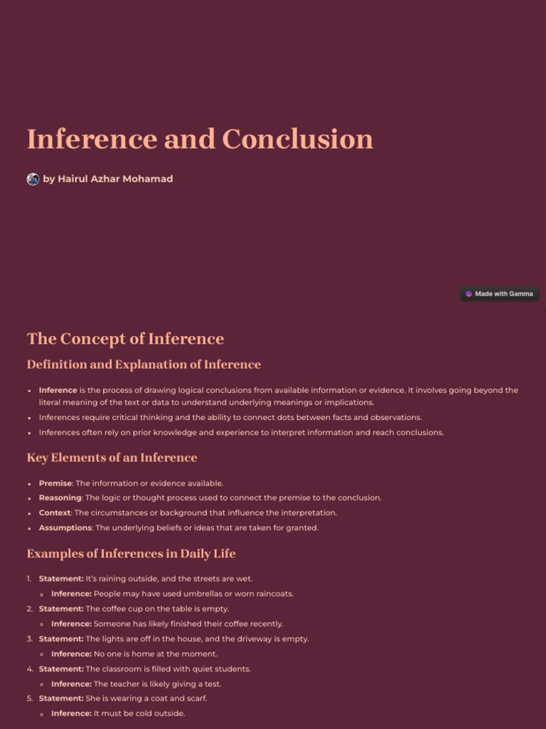 Inference vs. Conclusion Explained | PDF | Inference | Renewable Energy