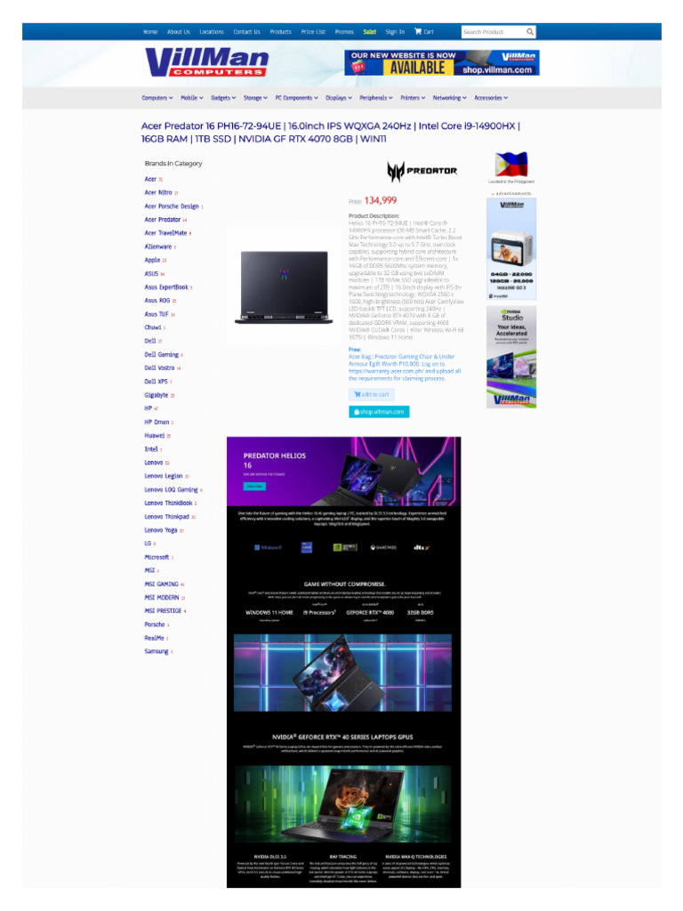 Villman - Laptops and SSDs | PDF